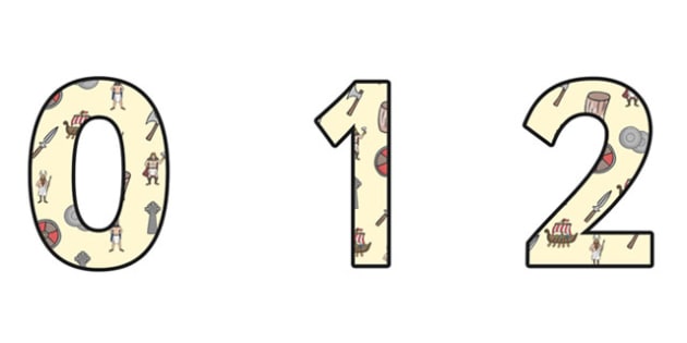 FREE! - The Vikings Display Numbers (teacher made)