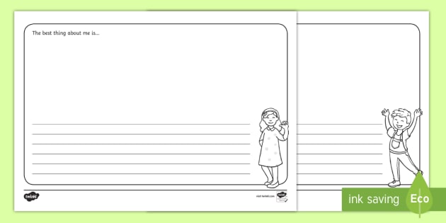 The Best Thing About Me Worksheet / Worksheet