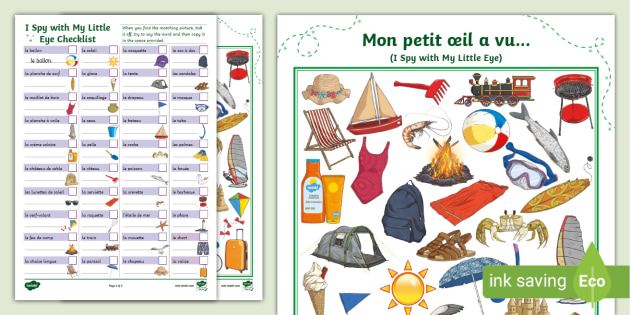 👉 French KS2 I Spy Activity Sheet: Summer Holiday