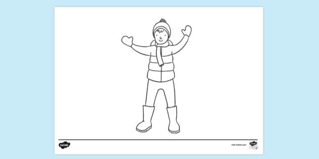 FREE! - Boy Wearing Wellington Boots Colouring | Colouring Sheets