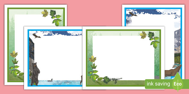 Canadian Nature Blank Classroom Area Signs (teacher made)