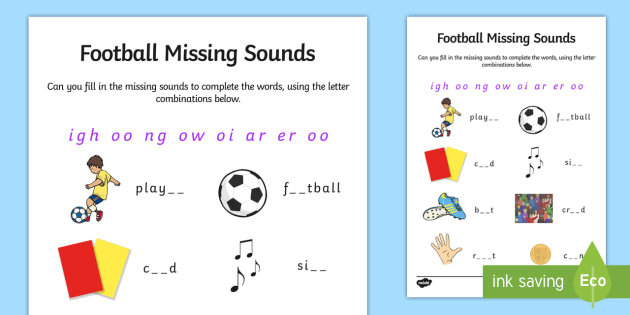 Football Themed Missing Sounds
