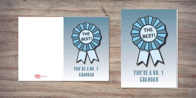 No 1 Grandad Father's Day Card | Twinkl Party (Teacher-Made)