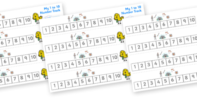 FREE! - Pirates Number Track (1-10) - Knights, Castles, Maths, Math, number