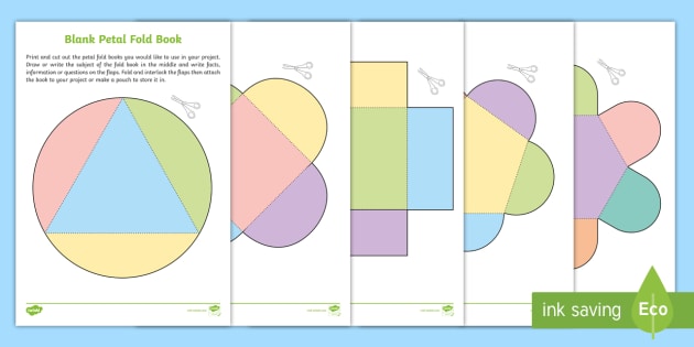 Blank Petal Fold Book Writing Frames (teacher made)