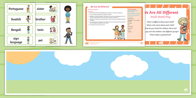We Are All Different Small World Play Idea and Printable Resource Pack