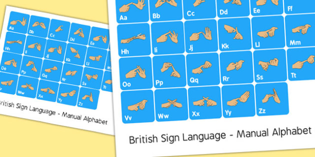 British Sign Language Manual Alphabet Poster - sign language