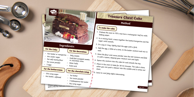 Treasure Chest Cake Recipe | Twinkl Party (teacher made)