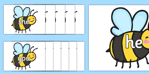 Phase 3 Tricky Words On Bees (teacher made)