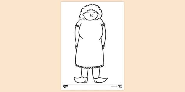 FREE! - Mrs Giant Colouring Sheet - KS1 Resources - Twinkl