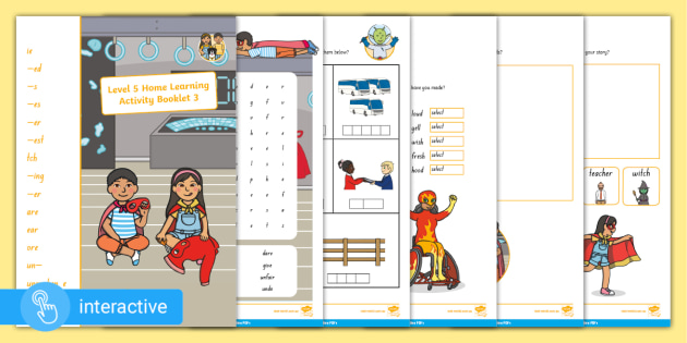 Interactive PDF: Phonics Level 5 Home Learning Activity Booklet Book 3