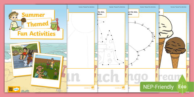 Summer Themed Fun Activities (teacher made)