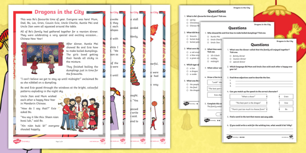 Dragons in the City Differentiated Reading Comprehension