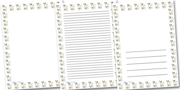 Baby Goat Kid Portrait Page Borders- Portrait Page Borders