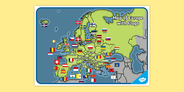 Splendid Design Ideas European Flags Printable Europe Map