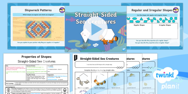 PlanIt Maths Y2 Properties of Shapes Lesson Pack 2D Shapes (2)