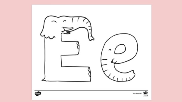 FREE! - E is for Colouring | Colouring Sheets (teacher made)