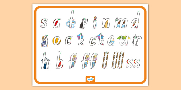 Phonics Level 2 Letter Formation Handwriting Desk Mat