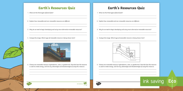 Earth's Resources Quiz - Parents - Science and STEM