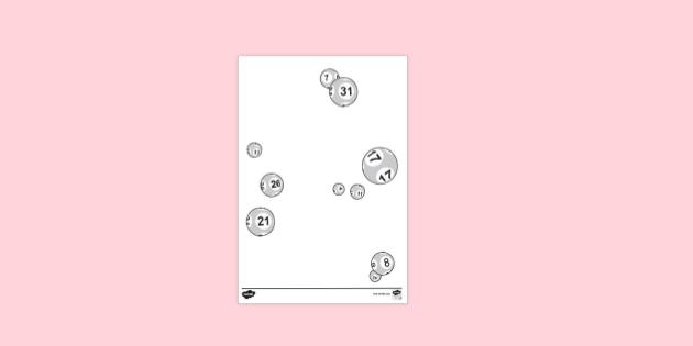 FREE! - Lottery Balls Colouring Sheet | Colouring Sheets | Twinkl