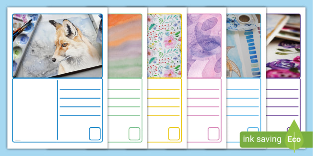 FREE! - Watercolour Postcards (Teacher-Made)