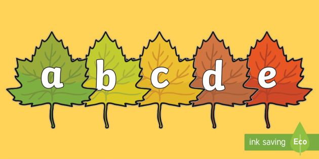 Fall Printable Leaves With Letters