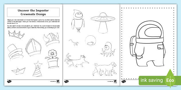 KS2 Uncover the Impostor Crewmate Design Activity