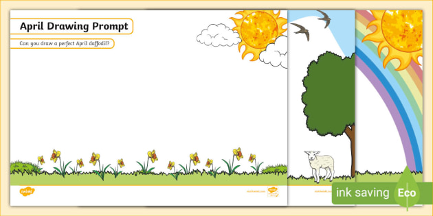 FREE! - April Drawing Prompts (teacher made)