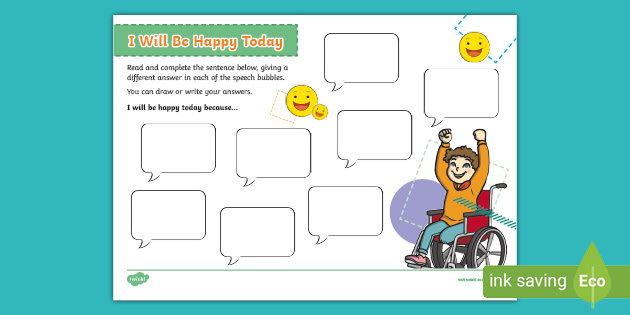 I Will Be Happy Today (teacher made)