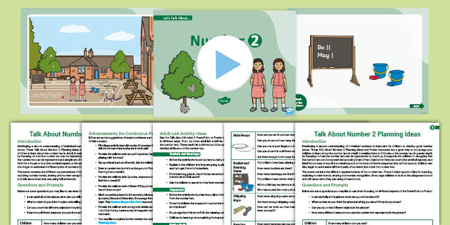 Talk About Number 2 Maths PowerPoint and Planning Ideas