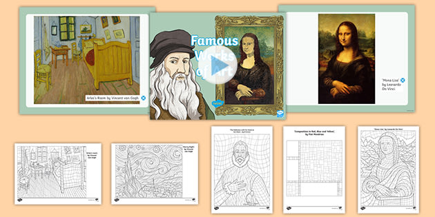 FREE! - Famous Paintings Colouring (teacher made)