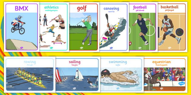 Rio Olympics Sports Posters 2016 Bilingual Resource