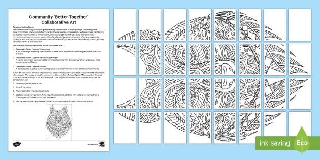 Community 'Better Together' Collaborative Art (teacher made)