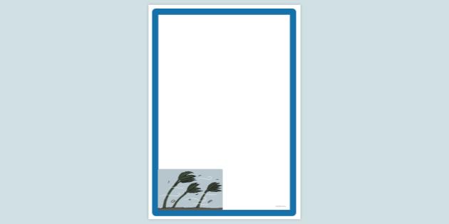 FREE! - Simple Blank Typhoon Page Border | Page Borders | Twinkl