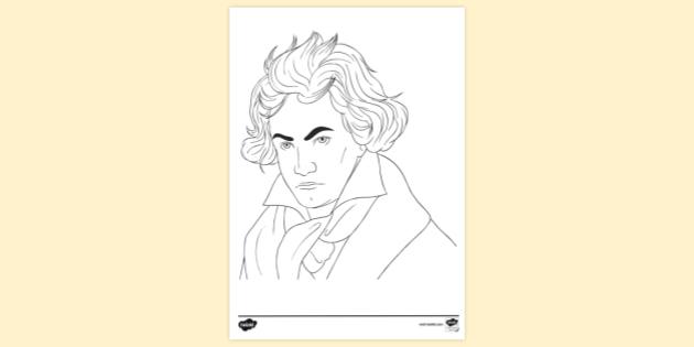 FREE! - Ludwig van Beethoven Colouring Sheet | Colouring Sheets