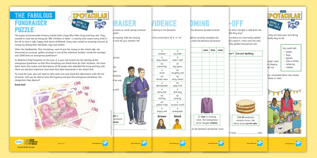 BBC Children in Need 2018, Primary resources, children, charity, help