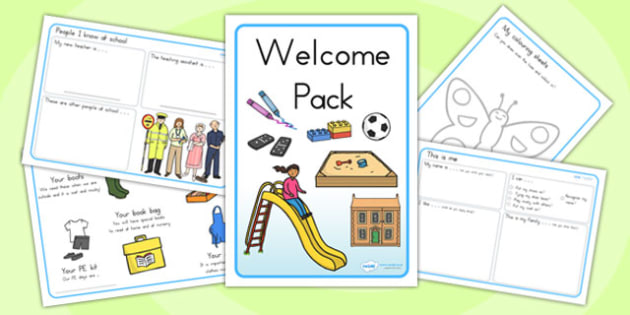 Foundation and Pre Primary Welcome Pack - New Class Activities