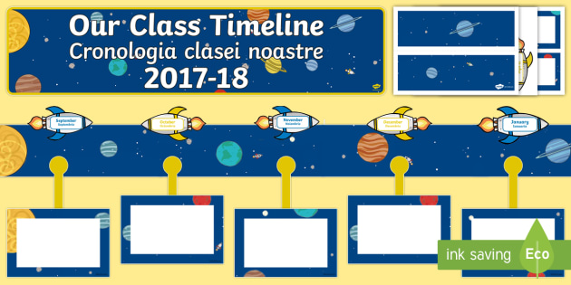 Our Class Timeline 2017/18 Space Themed Display Timeline English/Romanian