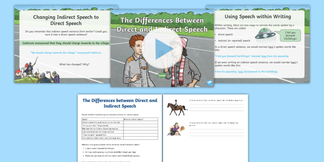 The Difference between Direct & Indirect Speech Activity Pack