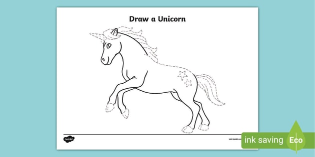 how to draw a full body unicorn