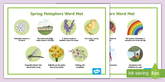 Spring Metaphors Word Mat (teacher made)