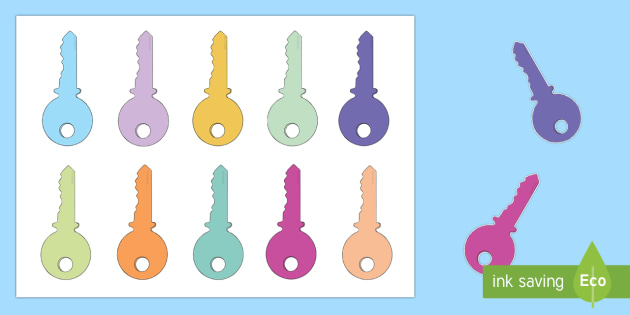 Blank Key Cut-Outs - French Rooms of the House A5 Flashcards