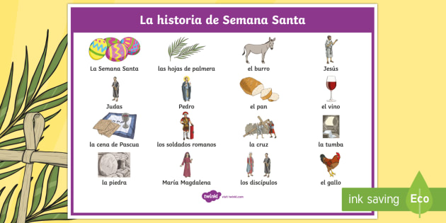 The Easter Story Spanish Word Mat (teacher made)