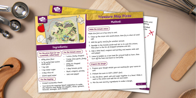 Treasure Map Pizzas Recipe | Twinkl Party (teacher made)