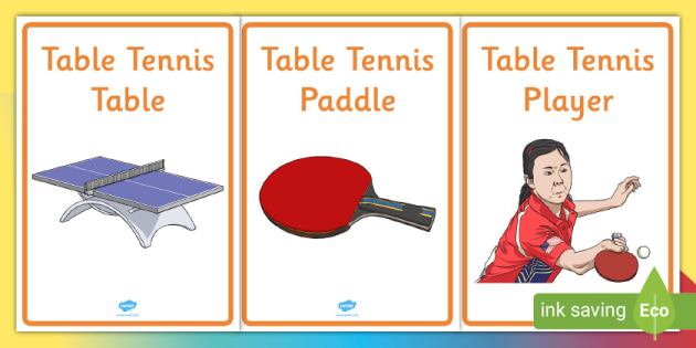 Table Tennis Display Posters (teacher made)