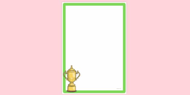 FREE! - Simple Dance Trophy Page Border | Page Borders | Twinkl