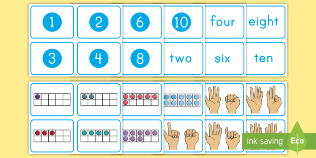 Number Recognition 1-10 Sorting Cards (teacher made)