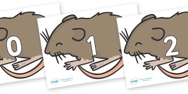 FREE! - Numbers 0-50 on Mice (teacher made)