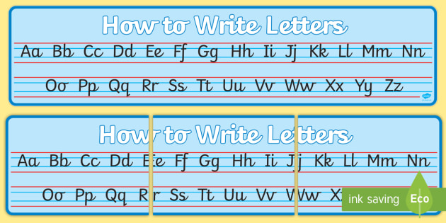 Cursive Alphabet Display Banner teacher Made 