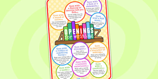 Opener Idea Poster (teacher made)